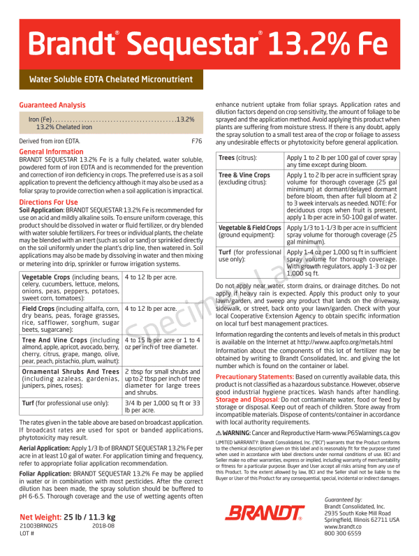 BRANDT Sequestar® 13.2% Fe – EDTA Microgranule - The AG Center